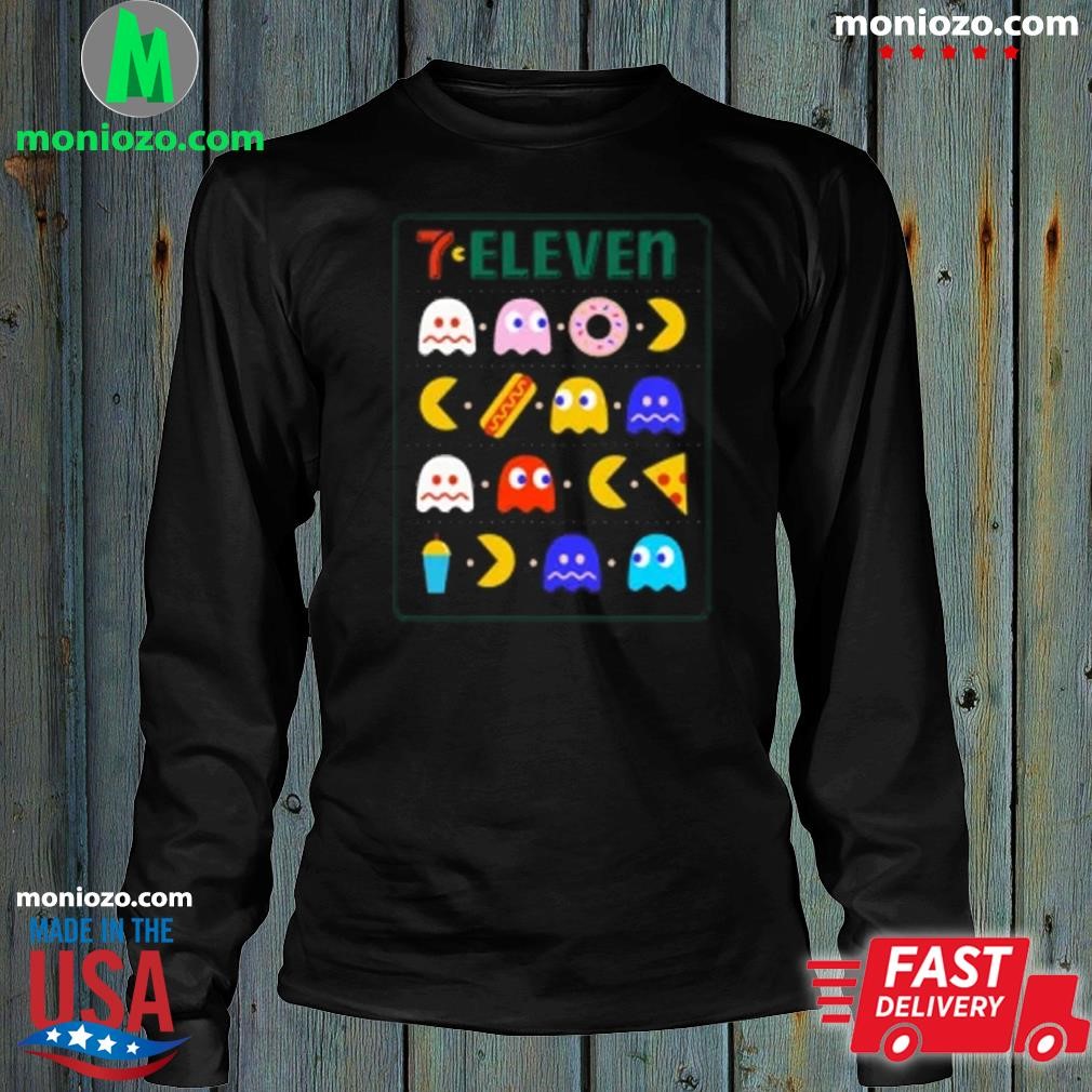 Official pizza 7 eleven x pac man 2023 T-Shirt
