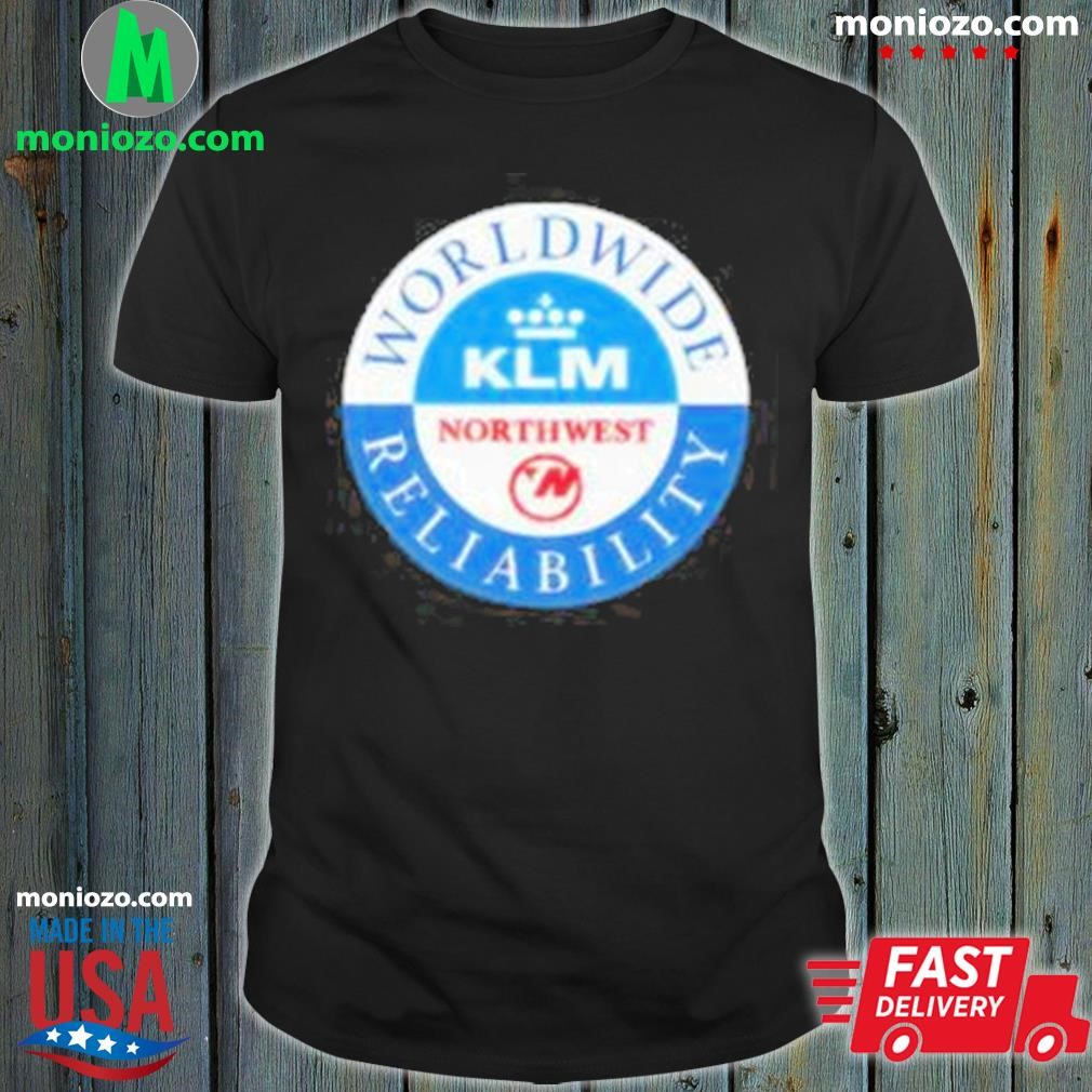 Official Klm Northwest Worldwide Reliability Logo Shirt