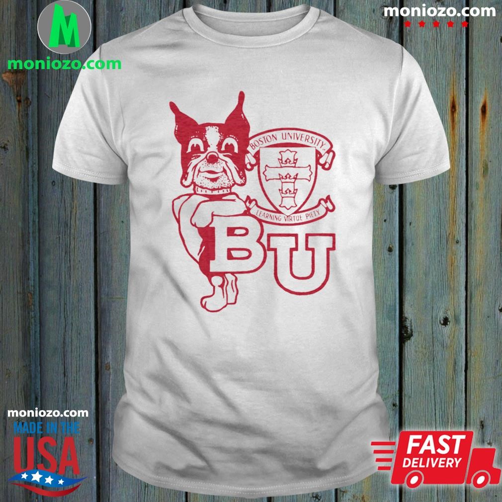 Official Throwback Boston University Seal and Mascot Shirt