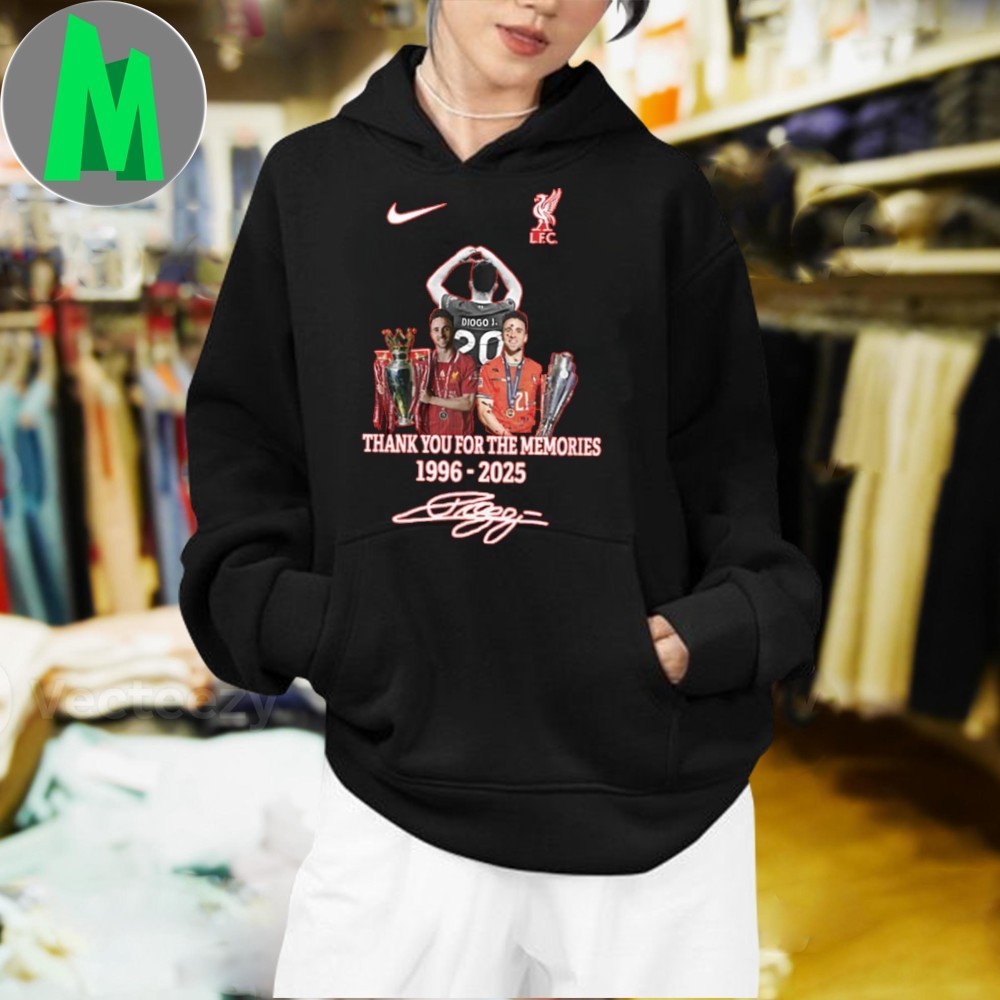 Official Liverpool Diogo Jota Signature Thank You For The Memories Shirt